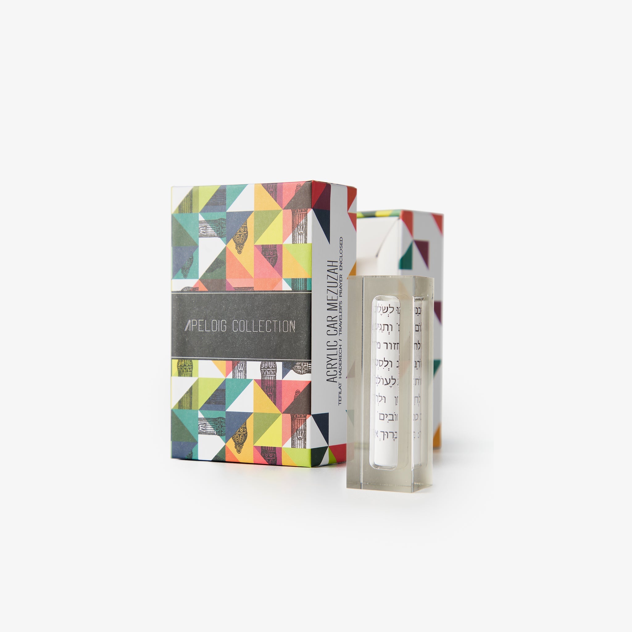Car Mezuzah Smoke with Traveler’s Prayer – Apeloig Collection